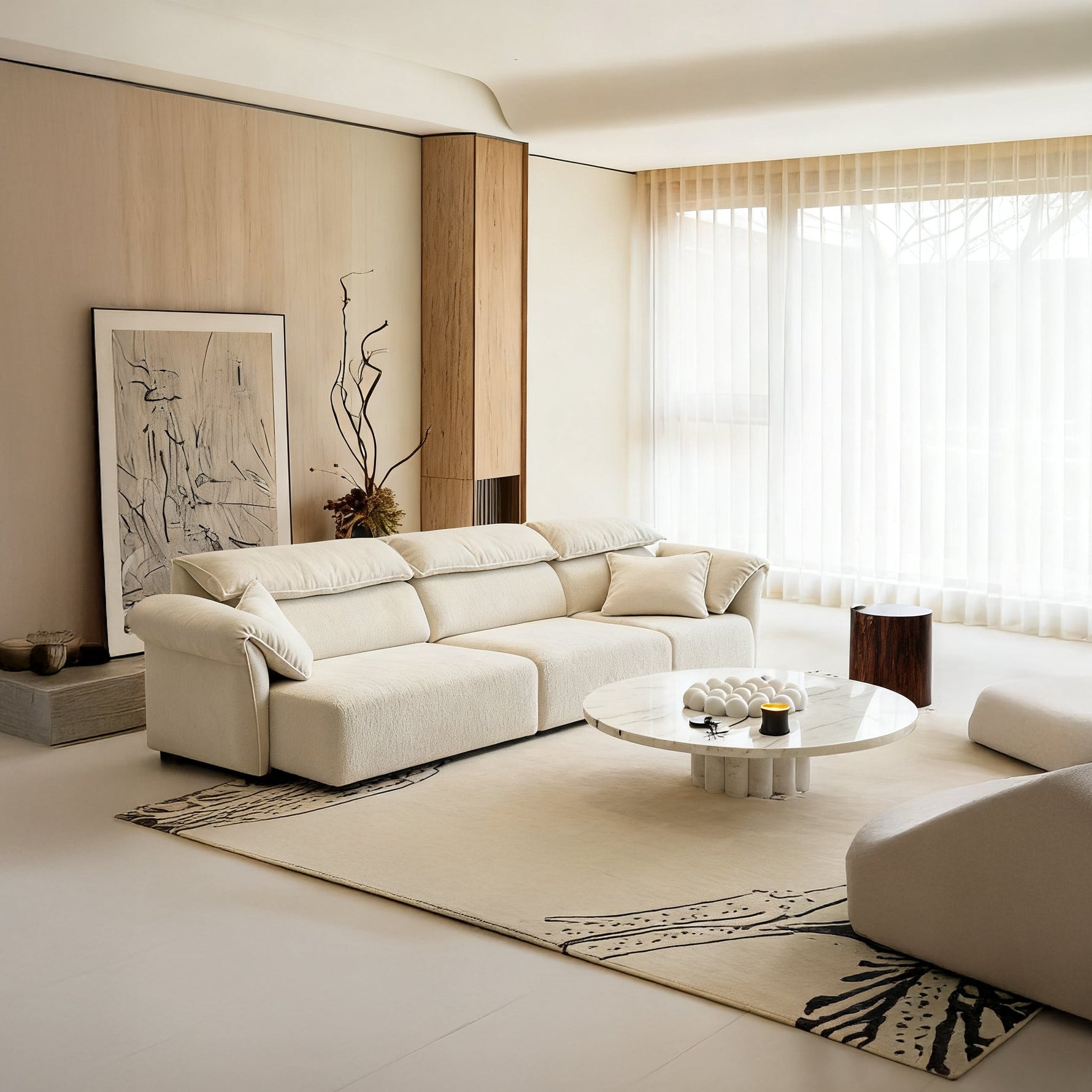 Berkeley Extendable Sofa in Bouclé – Atico Furniture